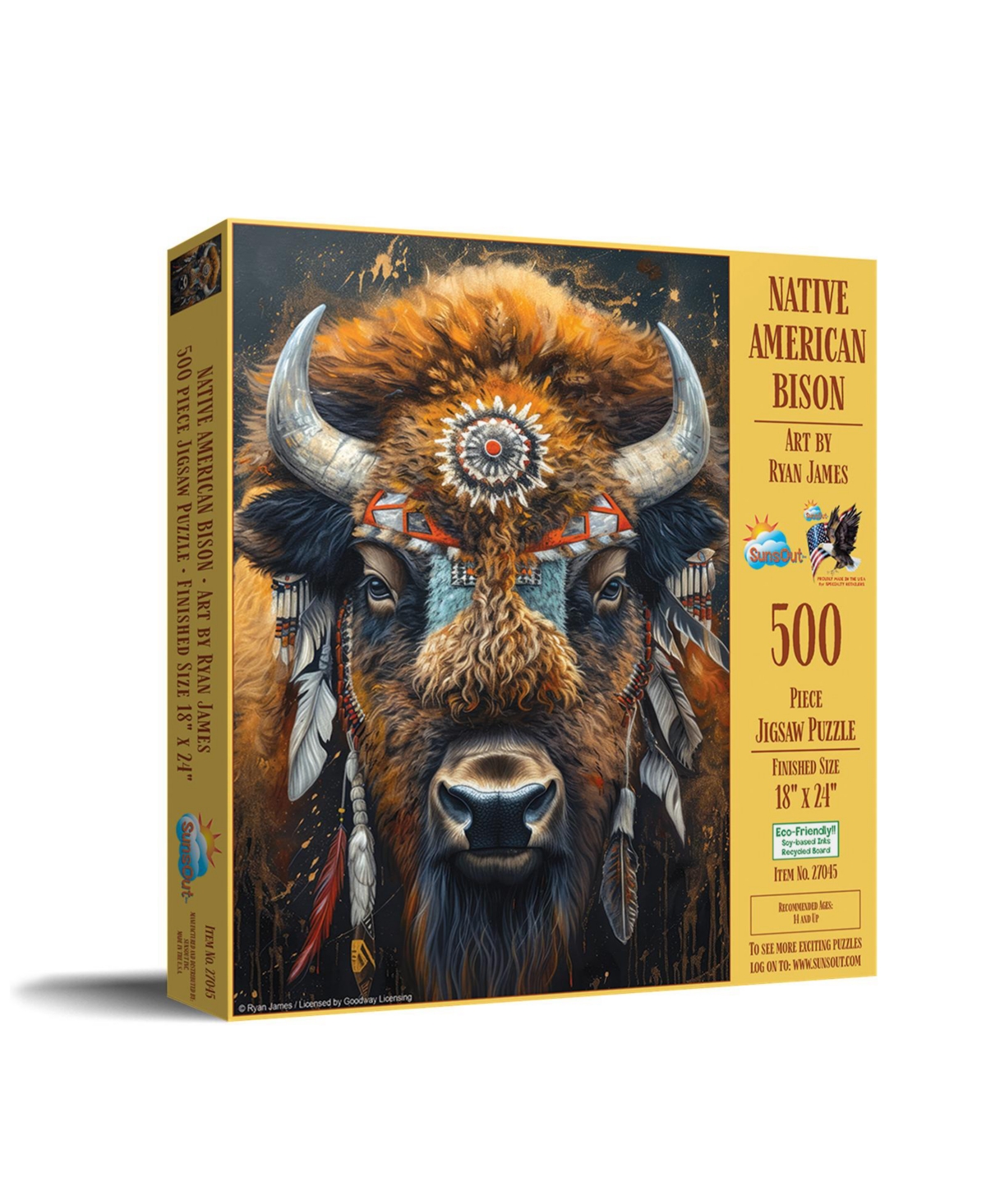 Click here for SunsOut Native American Bison 500 piece Jigsaw Puz... prices