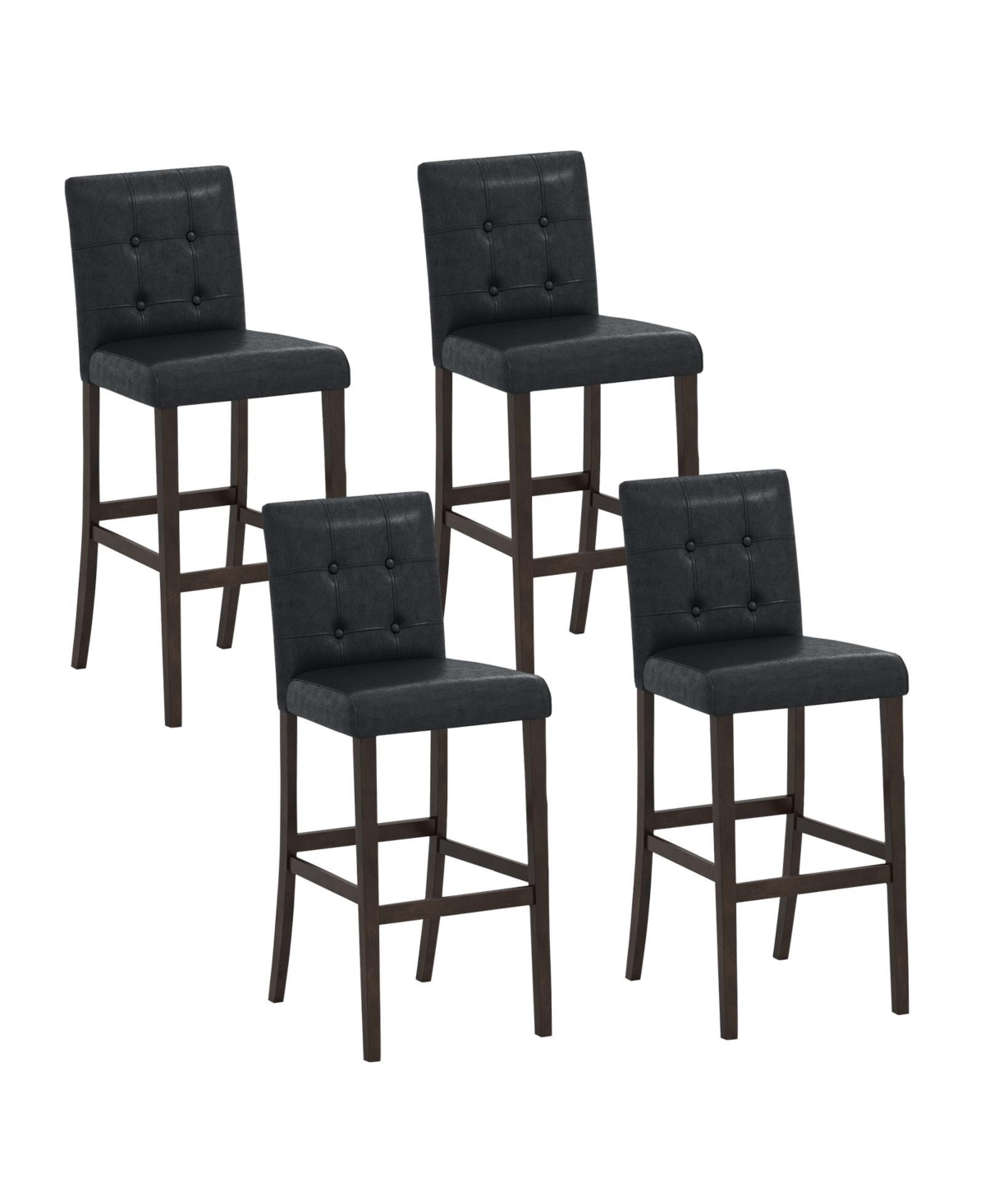 Click here for Gymax Set of 4 Bar Stools 29  Counter Height Barst... prices