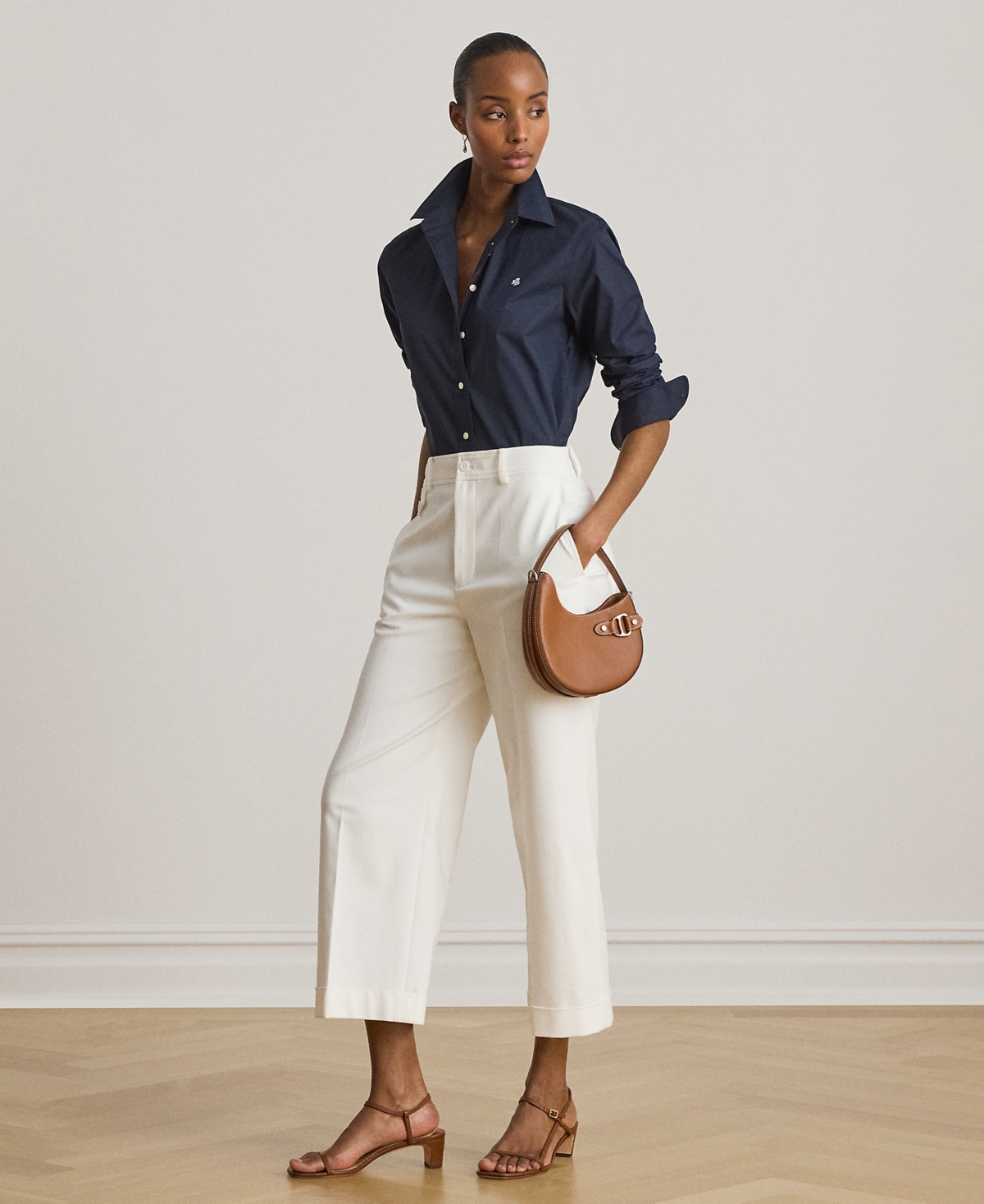 Click here for Lauren Ralph Lauren Petite Cropped Wide-Leg Pants... prices