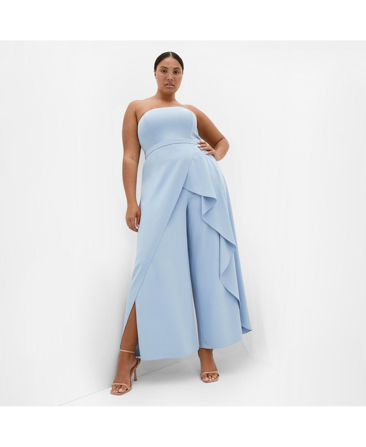 Click here for City Chic Womens Attract Strapless Jumpsuit - Dust... prices