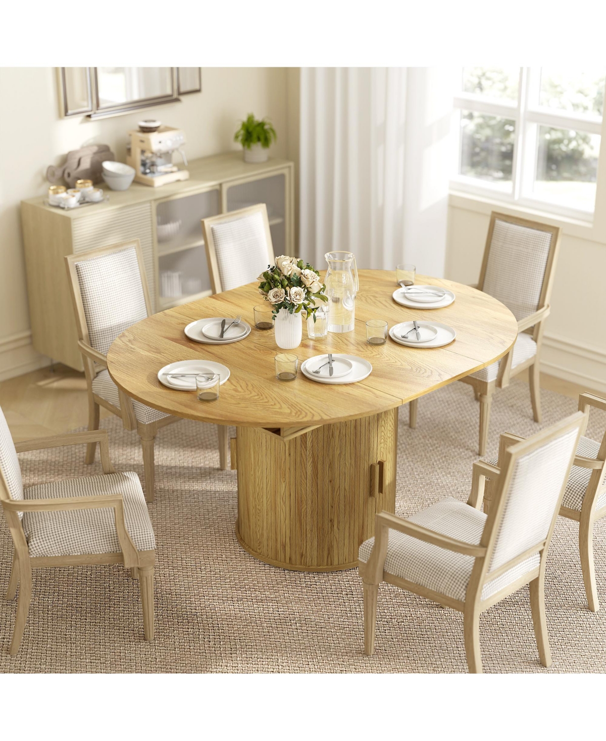 Click here for Homcom Extendable Dining Table  60 Oval Kitchen Ta... prices