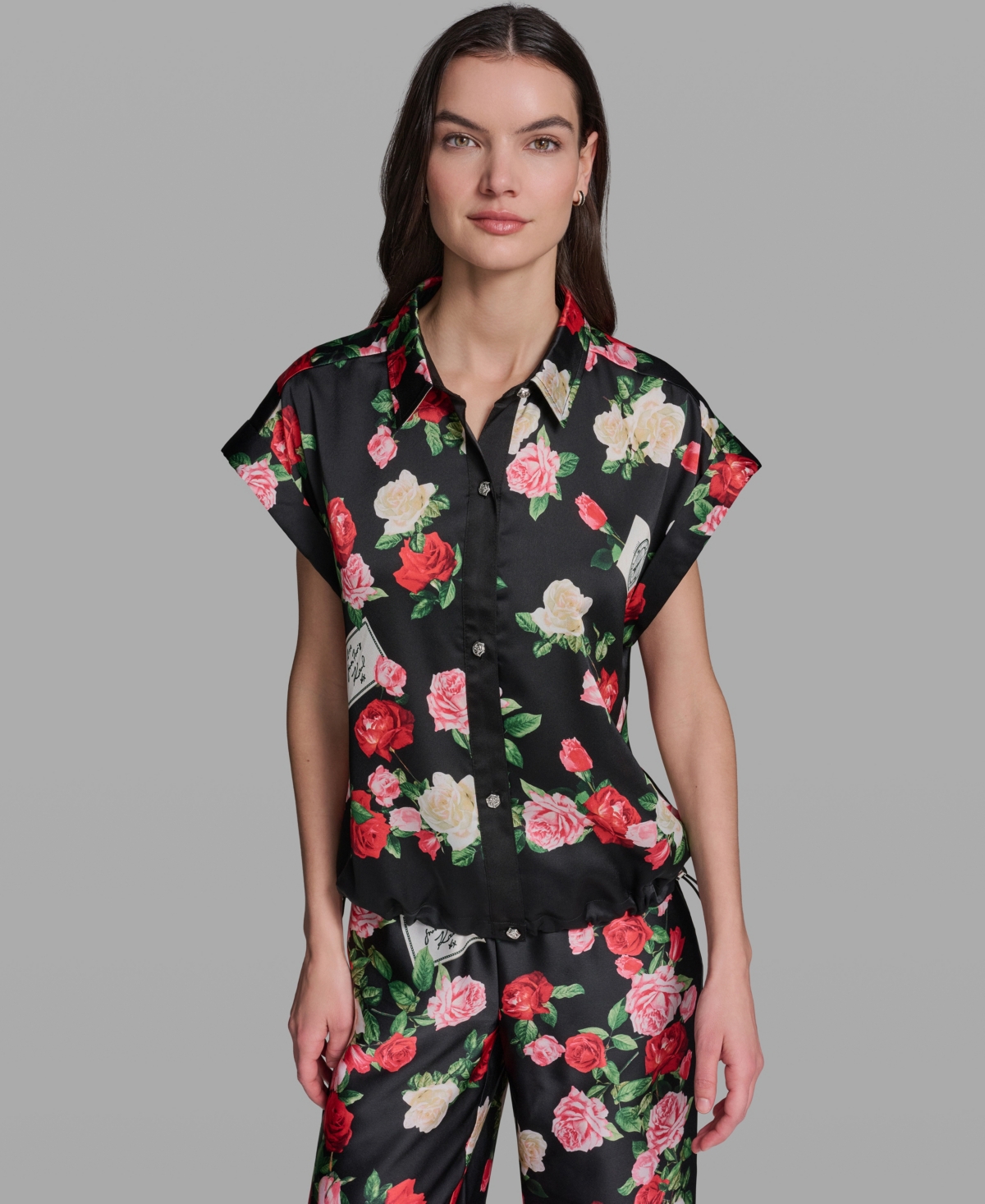 Click here for Karl Lagerfeld Paris Womens Printed Short-Sleeve T... prices