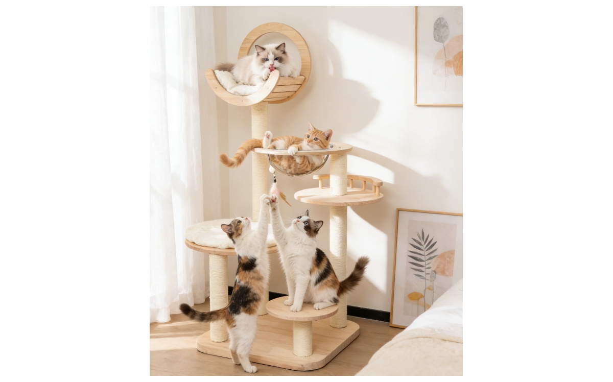 Click here for Zeus & Ruta 4 in 1 Wooden Cat Activity Center with... prices