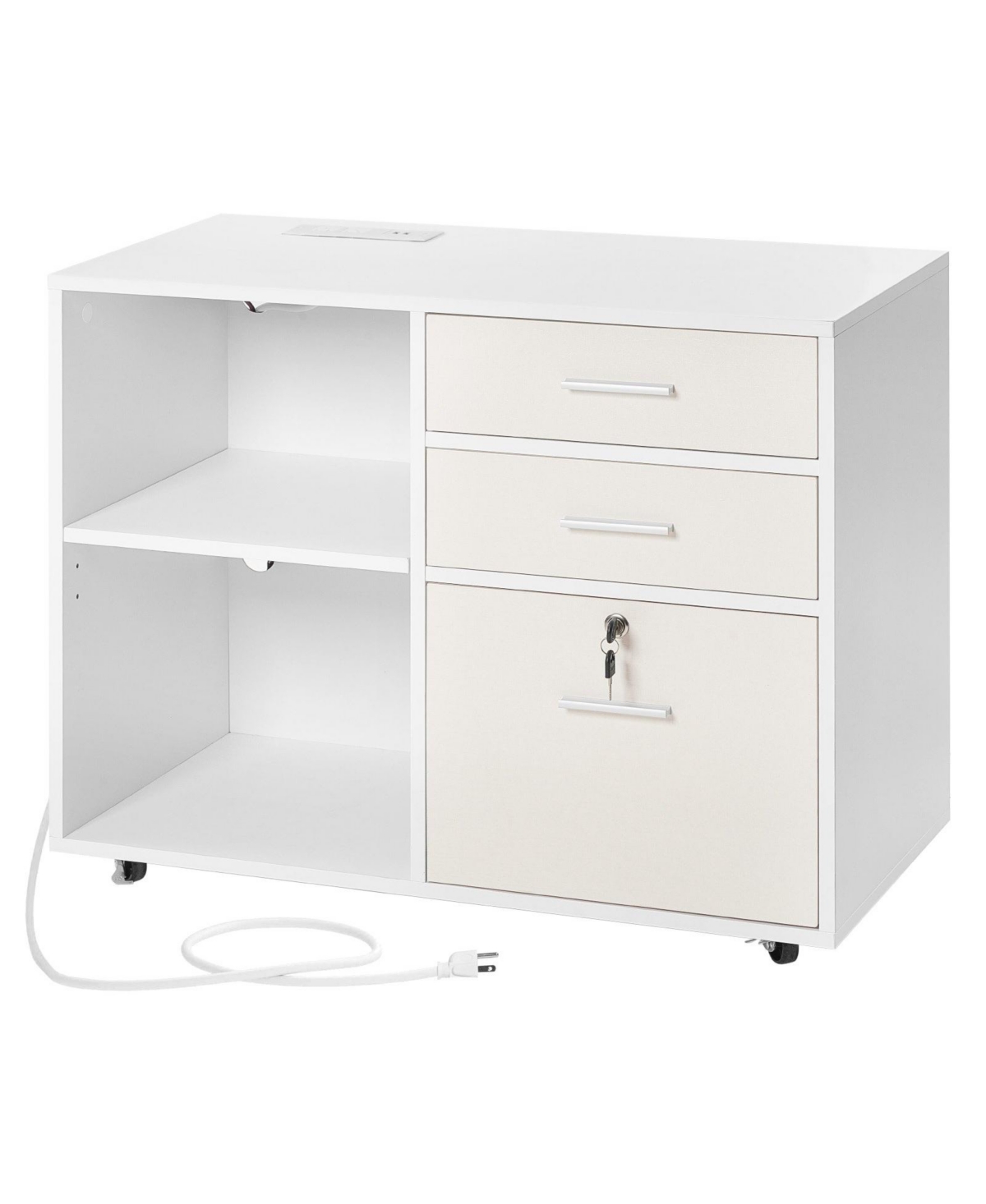 Click here for Gouun 3 Drawer Wooden File Cabinet  Mobile Filing... prices
