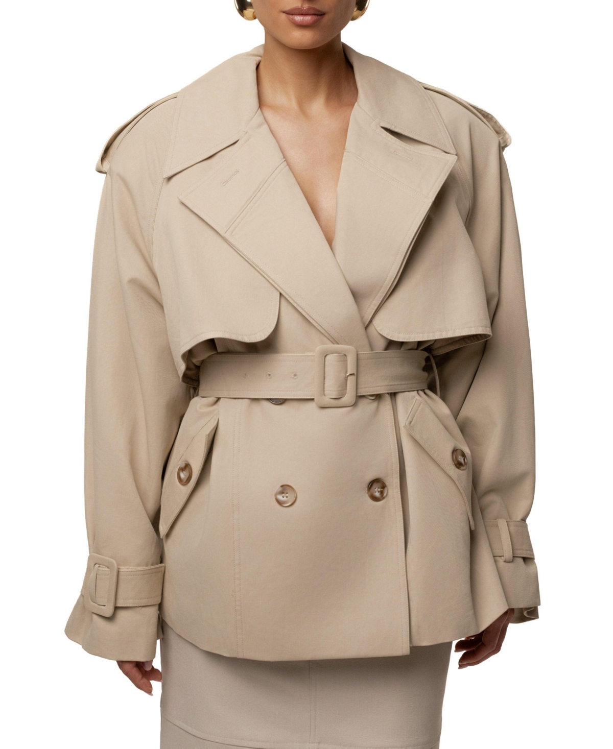 Click here for Jluxlabel Womens Classic Oversized Trench - Beige prices