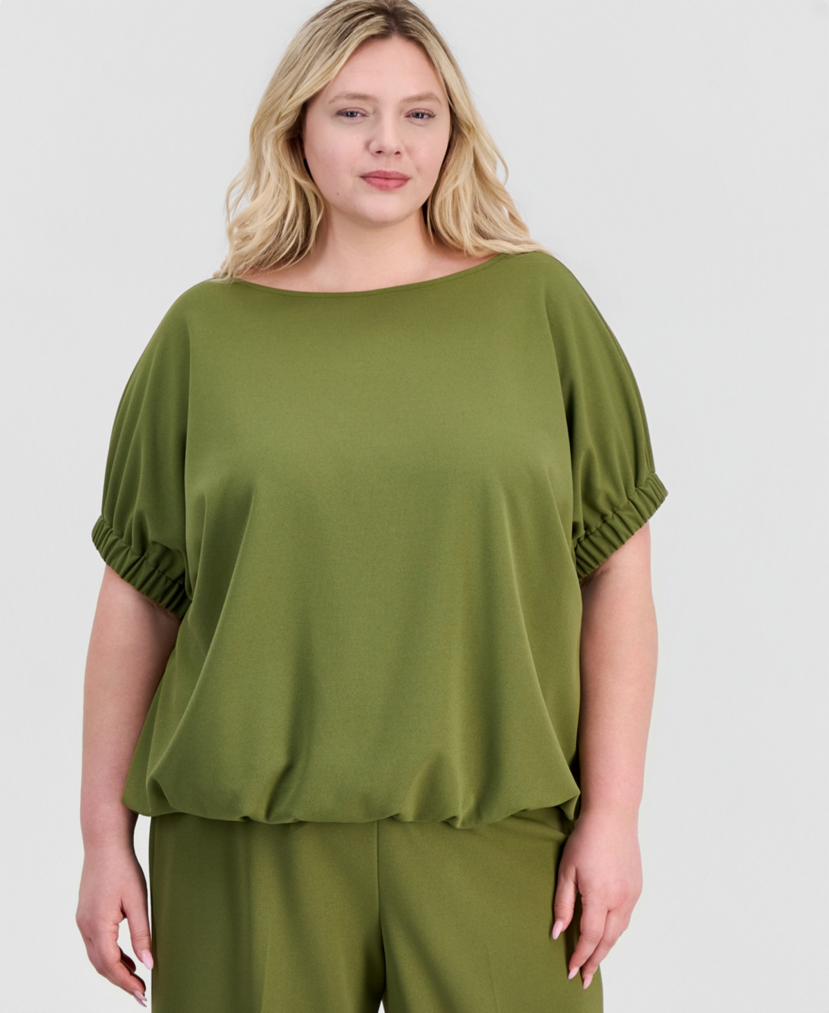 Click here for Anne Klein Plus Size Boat-Neck Dolman-Sleeve Top -... prices
