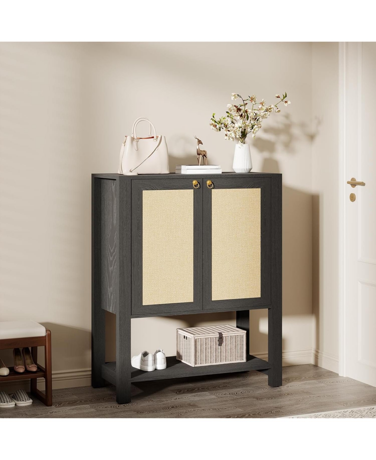 Click here for gaomon Rattan Shoe Cabinet for Entryway  Farmhouse... prices