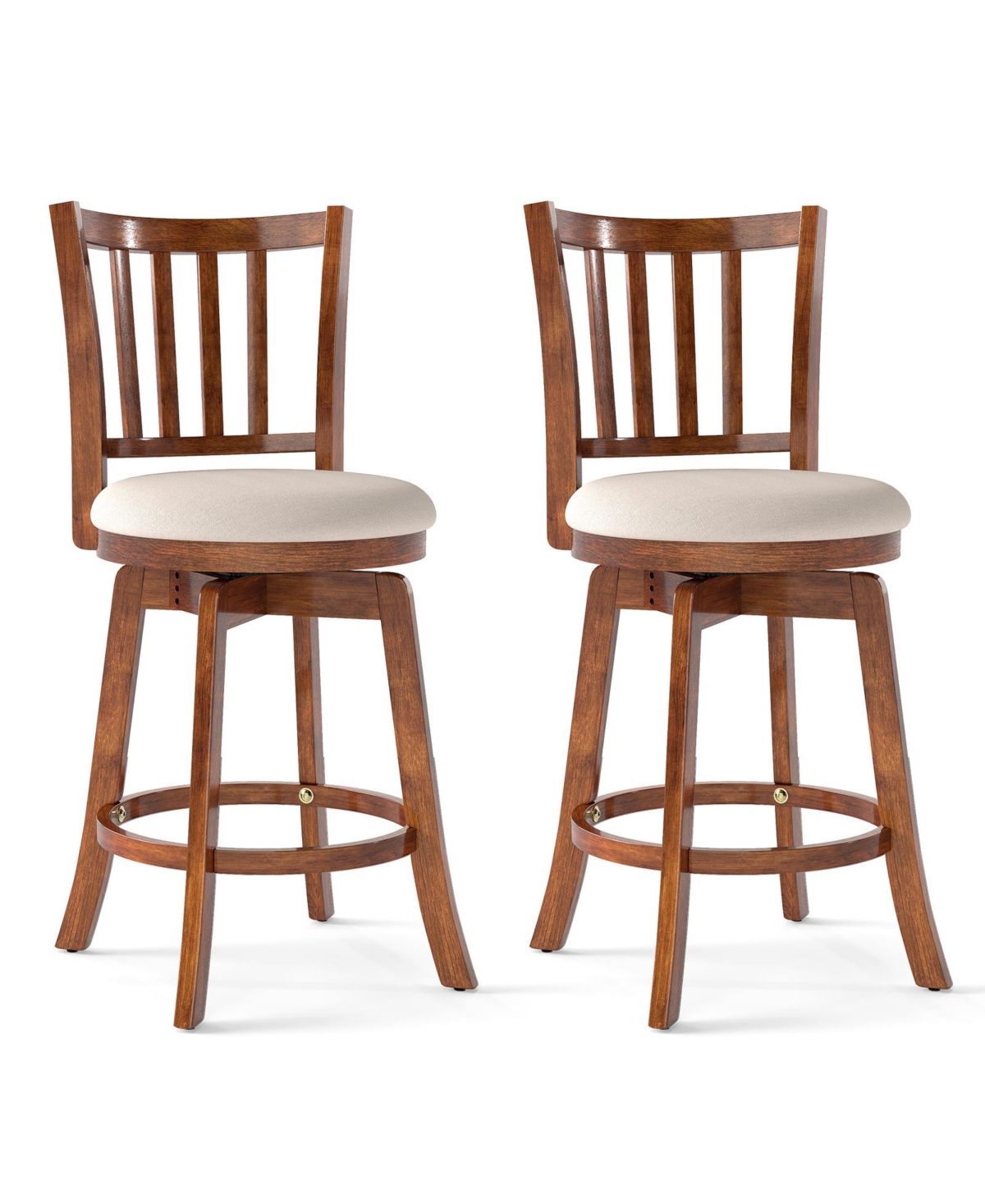 Click here for Gymax Swivel Counter Barstools Set of 2 w/Backrest... prices
