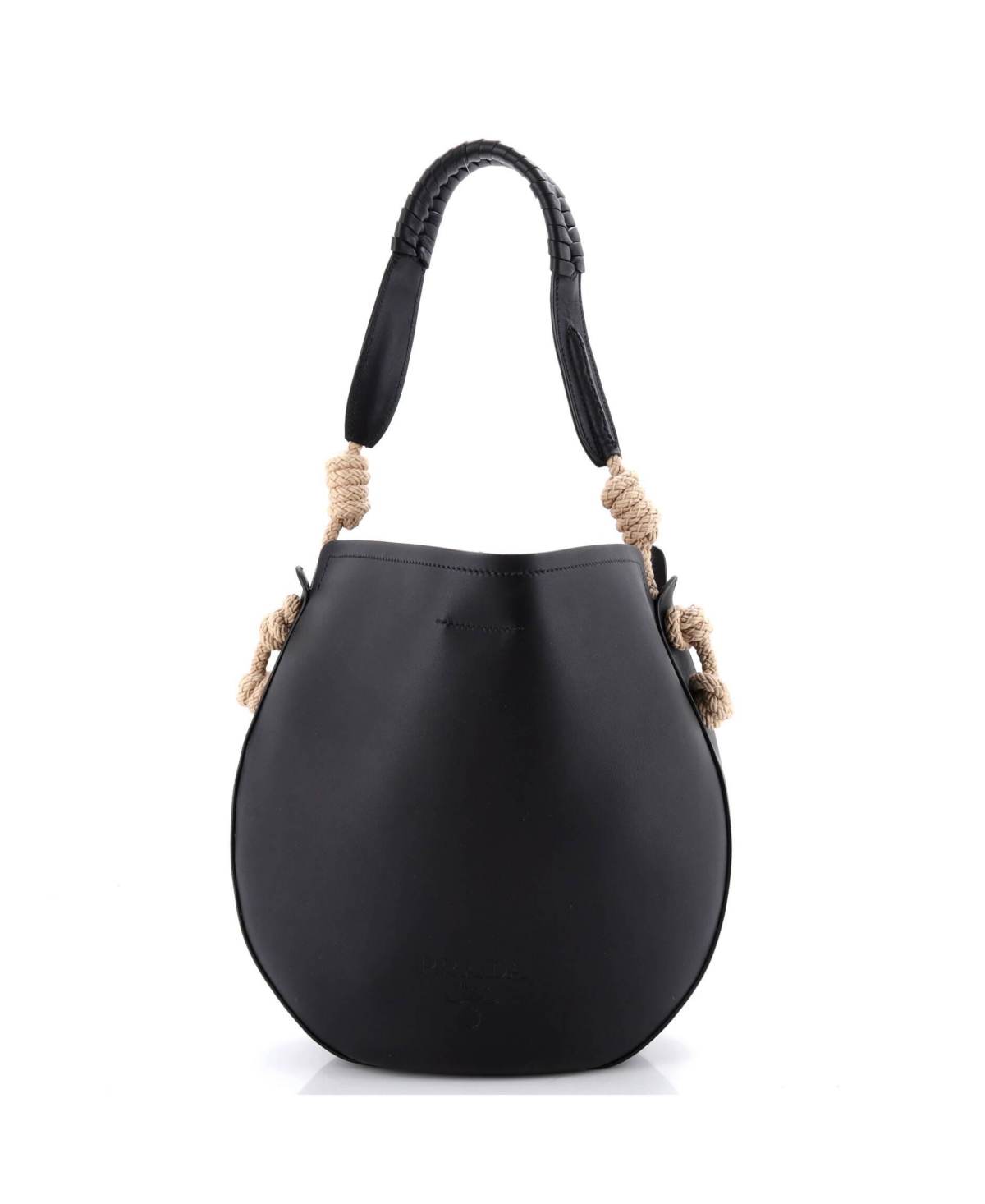 Click here for Pre-Owned Prada Tambour Shoulder Bag Leather with... prices