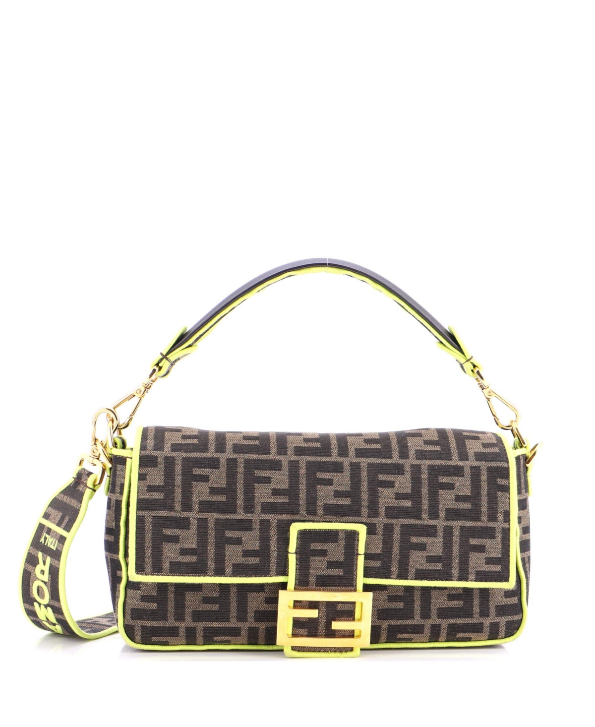 Click here for Pre-Owned Fendi Medium Baguette Nm Bag Zucca Canva... prices