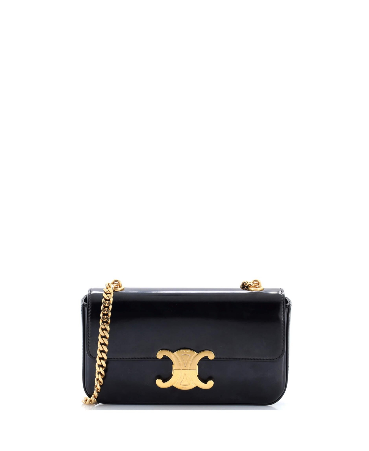 Click here for Pre-Owned Celine Small Triomphe Chain Shoulder Bag... prices