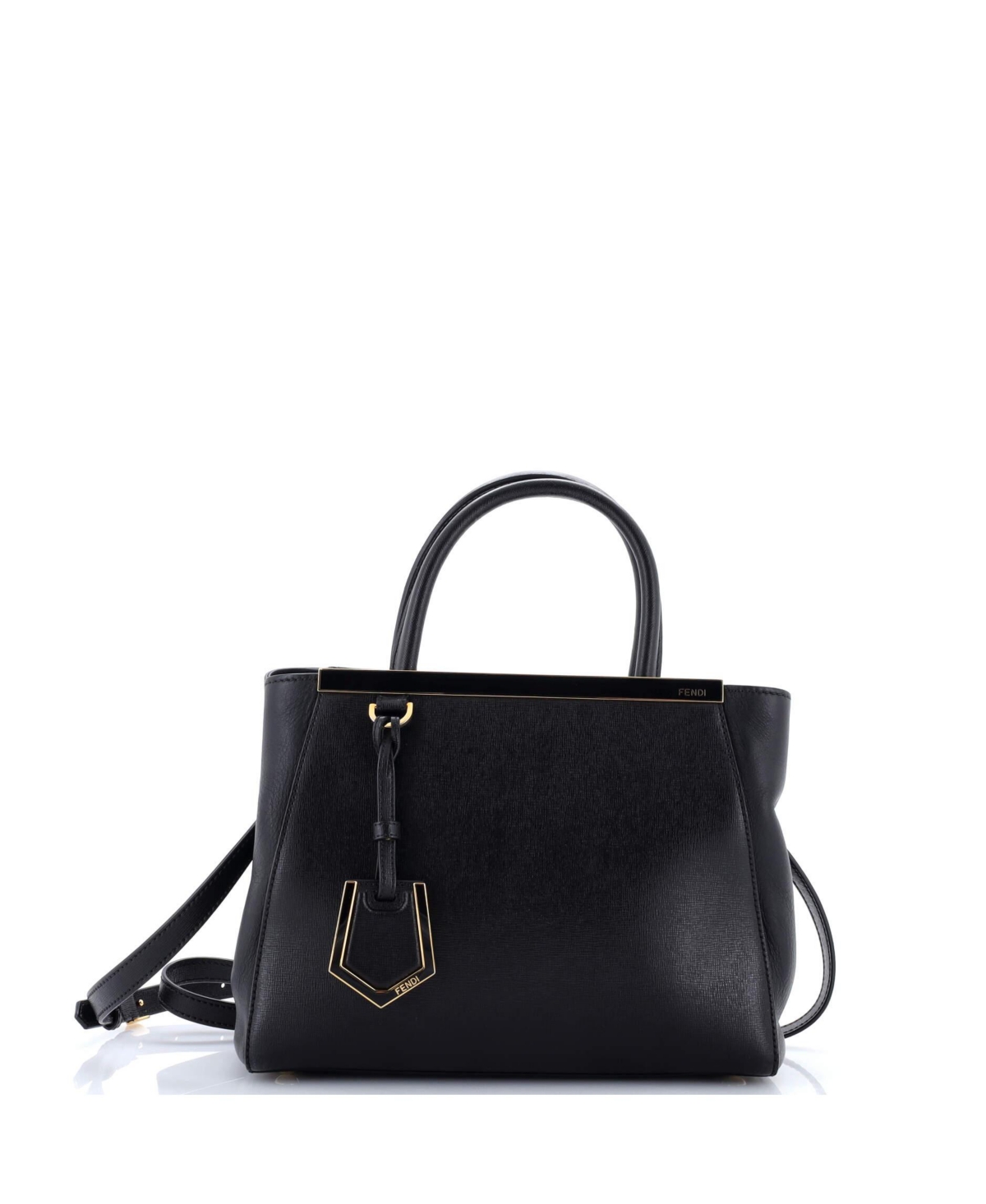 Click here for Pre-Owned Fendi Petite 2Jours Bag Leather - Black prices