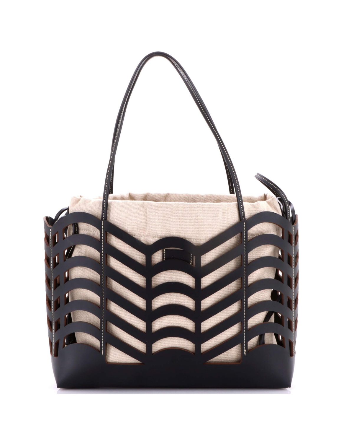 Click here for Pre-Owned Chloe Small Kayan Tote Laser Cut Leather... prices