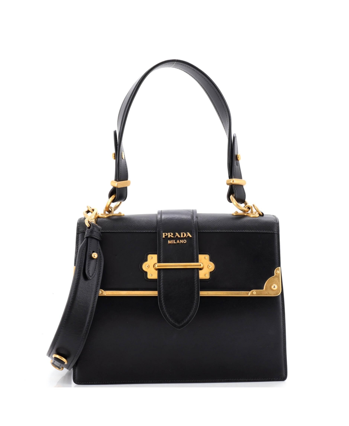 Click here for Pre-Owned Prada Medium Cahier Convertible Shoulder... prices
