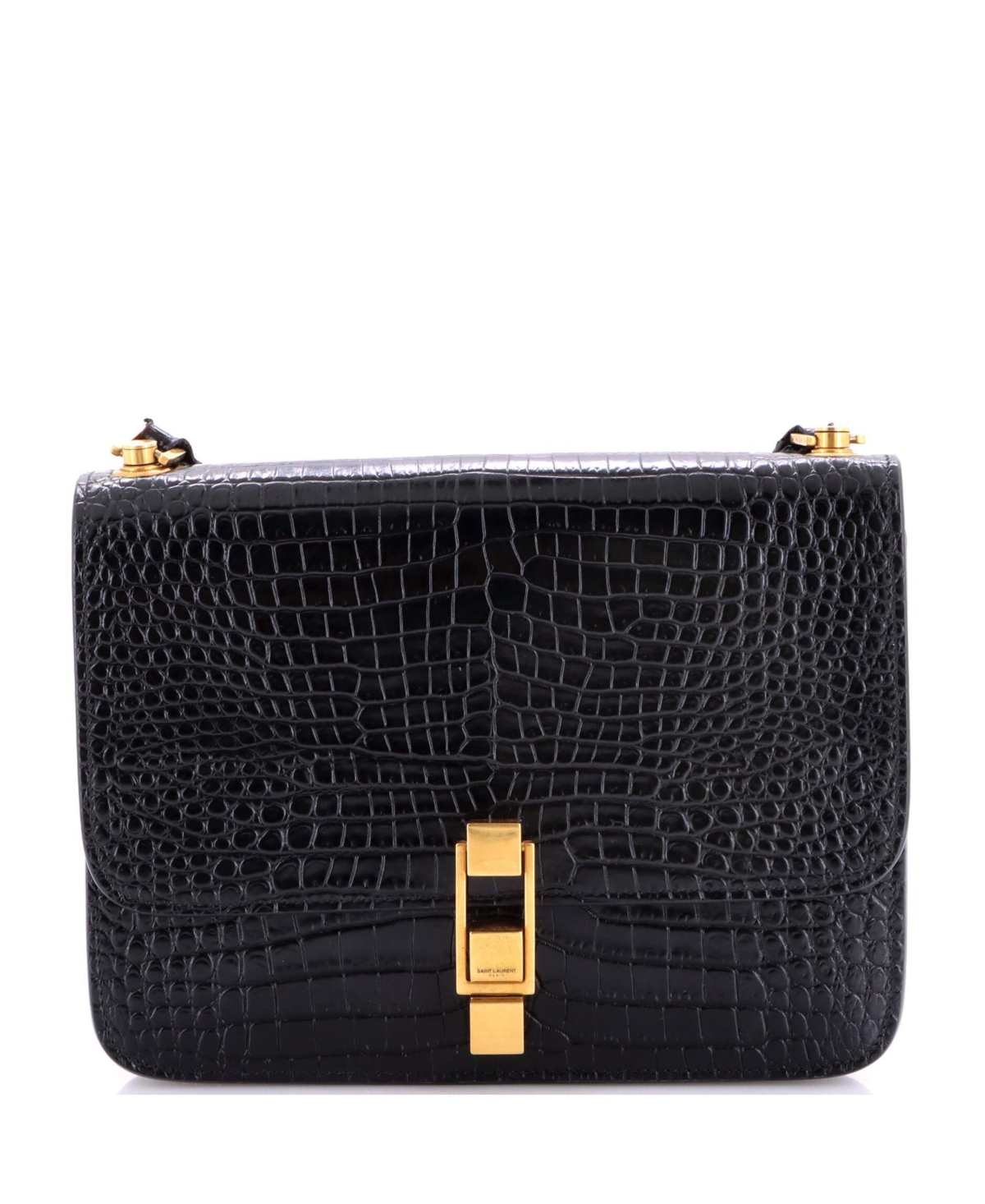 Click here for Pre-Owned Saint Laurent Medium Carre Satchel Embos... prices