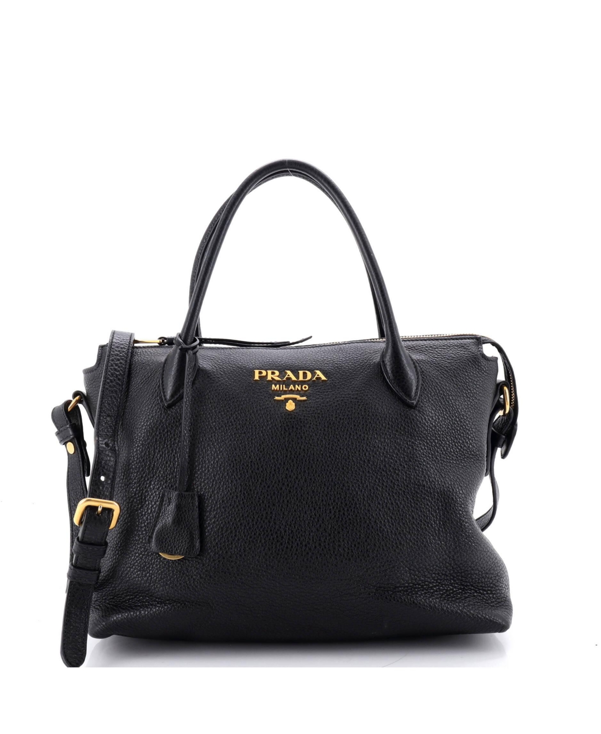 Click here for Pre-Owned Prada Medium Dual Strap Zip Tote Vitello... prices