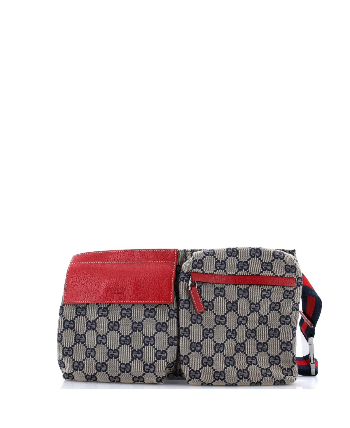 Click here for Pre-Owned Gucci Vintage Double Belt Bag Gg Canvas... prices