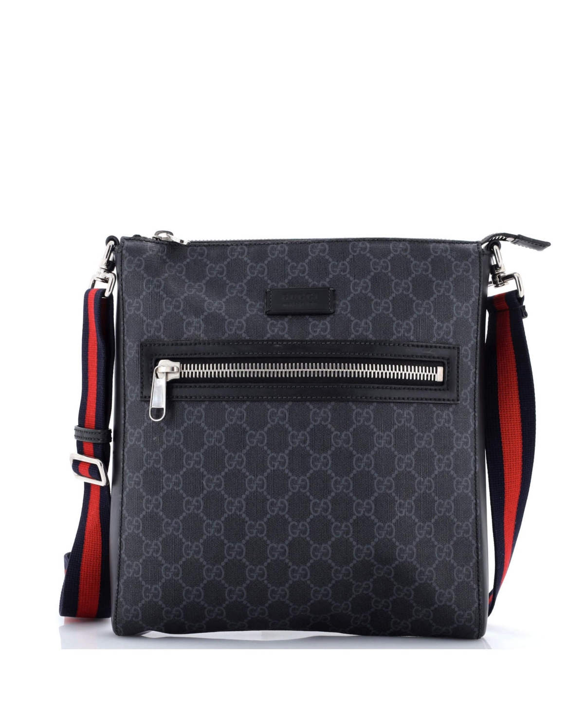 Click here for Pre-Owned Gucci Medium Web Strap Front Zip Messeng... prices