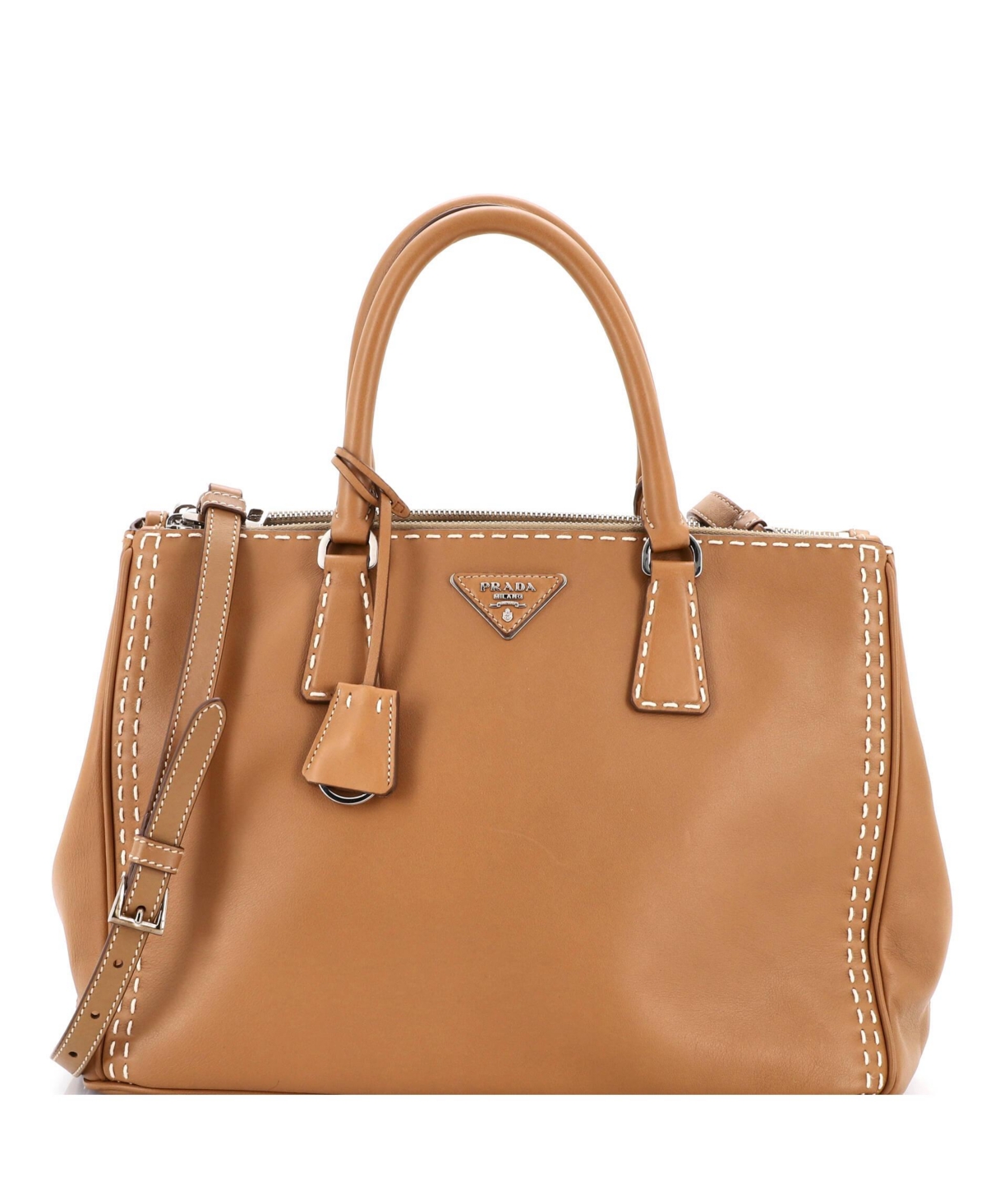 Click here for Pre-Owned Prada Medium Galleria Double Zip Tote St... prices