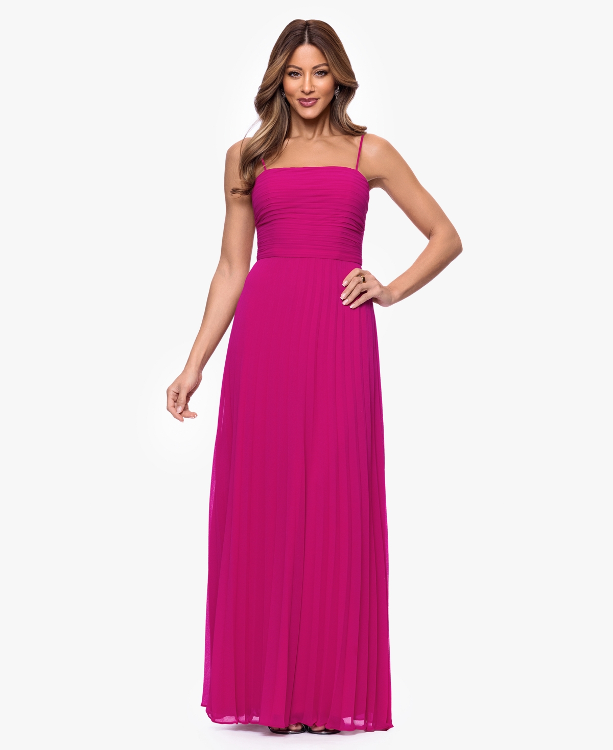 Click here for Xscape Womens Sleeveless Square Neck Gown - New Fu... prices