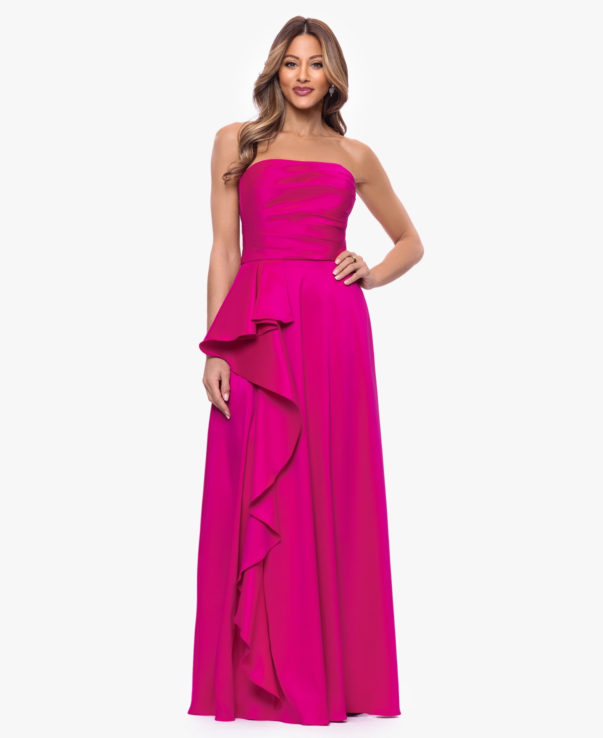 Click here for Xscape Womens Sleeveless Strapless Gown - Fuchsia prices