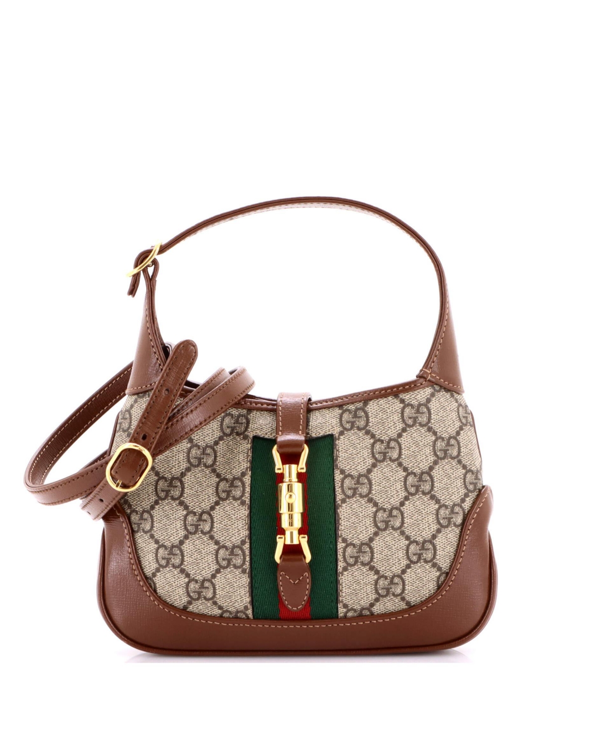 Click here for Pre-Owned Gucci Mini Jackie 1961 Hobo Gg Coated Ca... prices