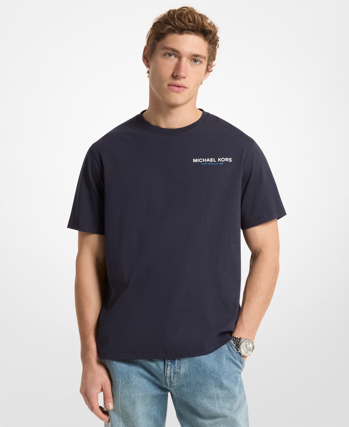 Click here for Michael Kors Mens Regular-Fit Crew Neck T-Shirt  R... prices