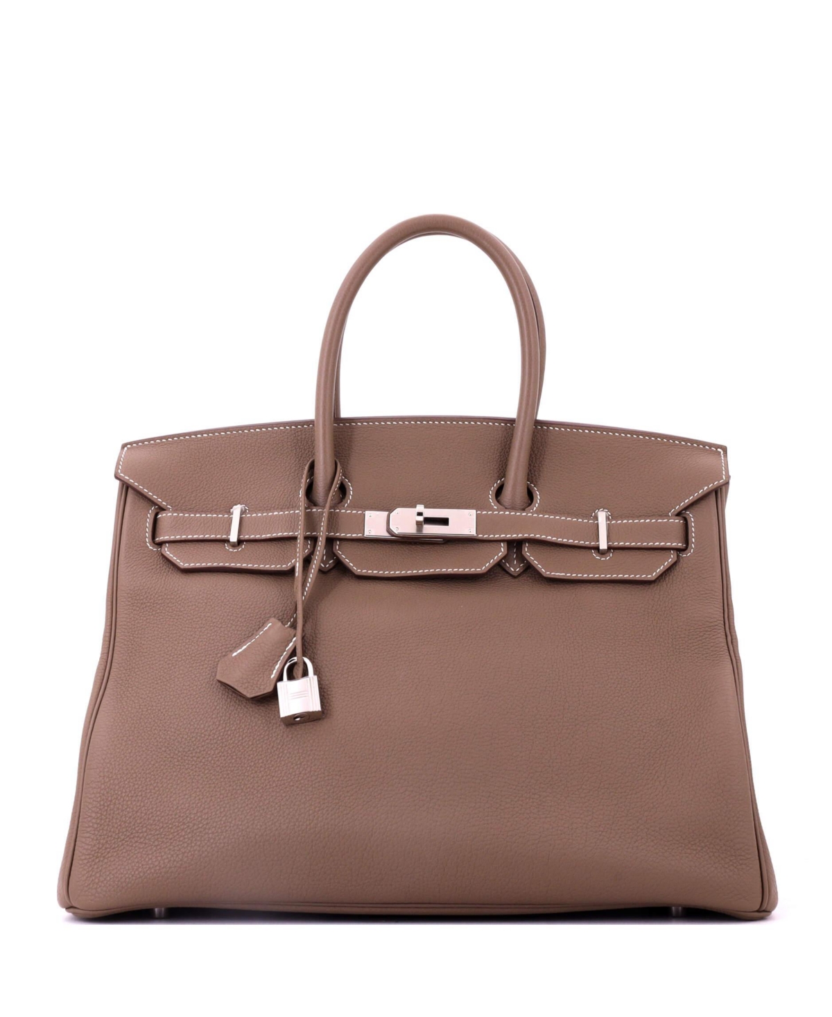 Click here for Pre-Owned HERMES Birkin 35 Handbag Grey Togo with... prices