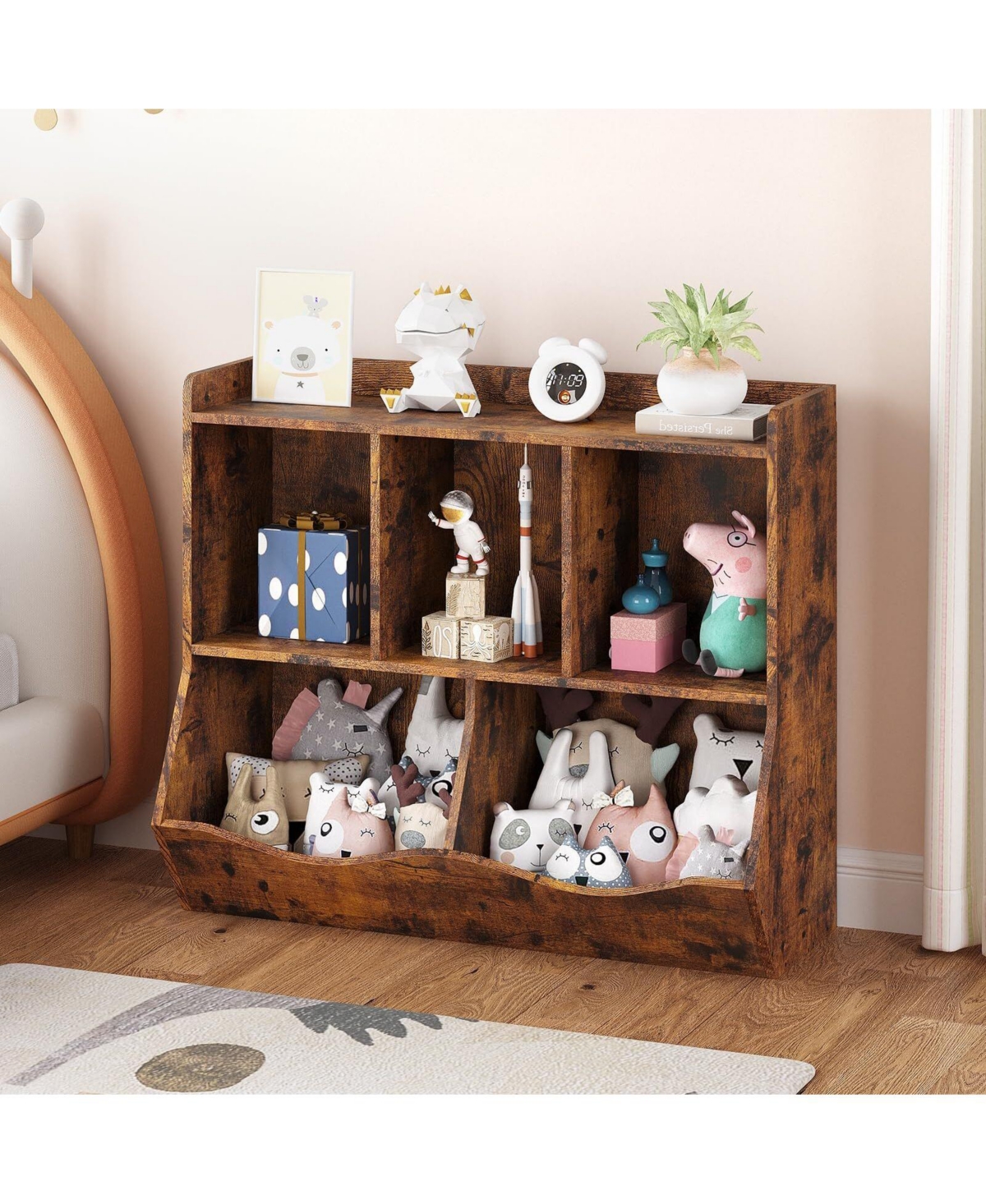 Click here for gaomon Wooden Kids Bookshelf and Toy Storage  Chil... prices