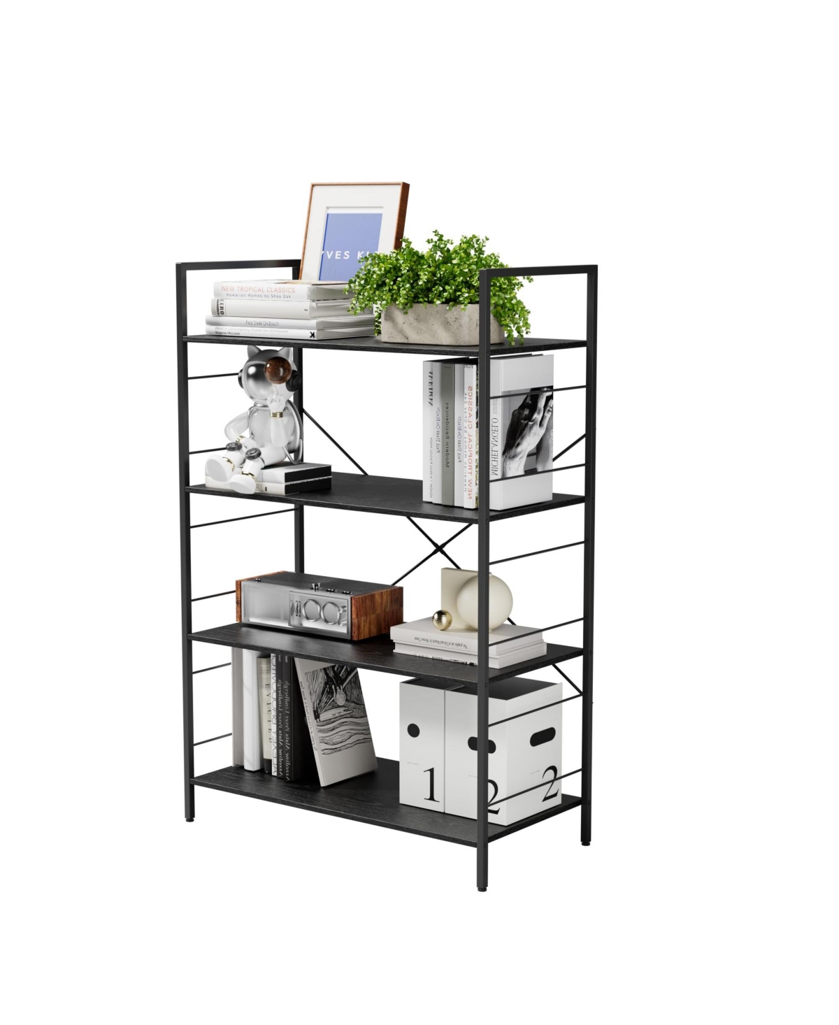 Click here for gaomon 4-Tier Industrial Steel Frame Large Bookshe... prices