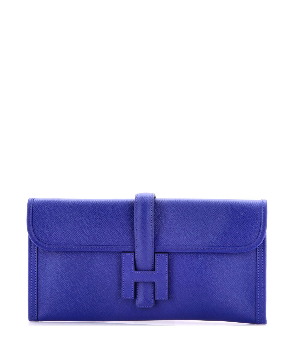 Click here for Pre-Owned HERMES 29 Jige Elan Clutch Epsom - Blue prices