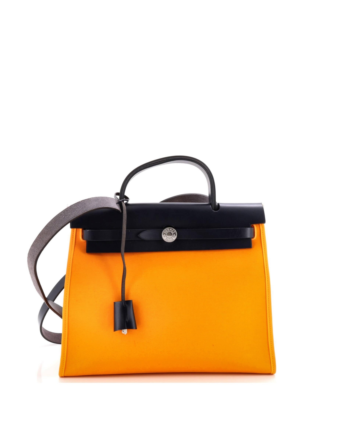 Click here for Pre-Owned HERMES 31 Herbag Zip Leather and Toile -... prices