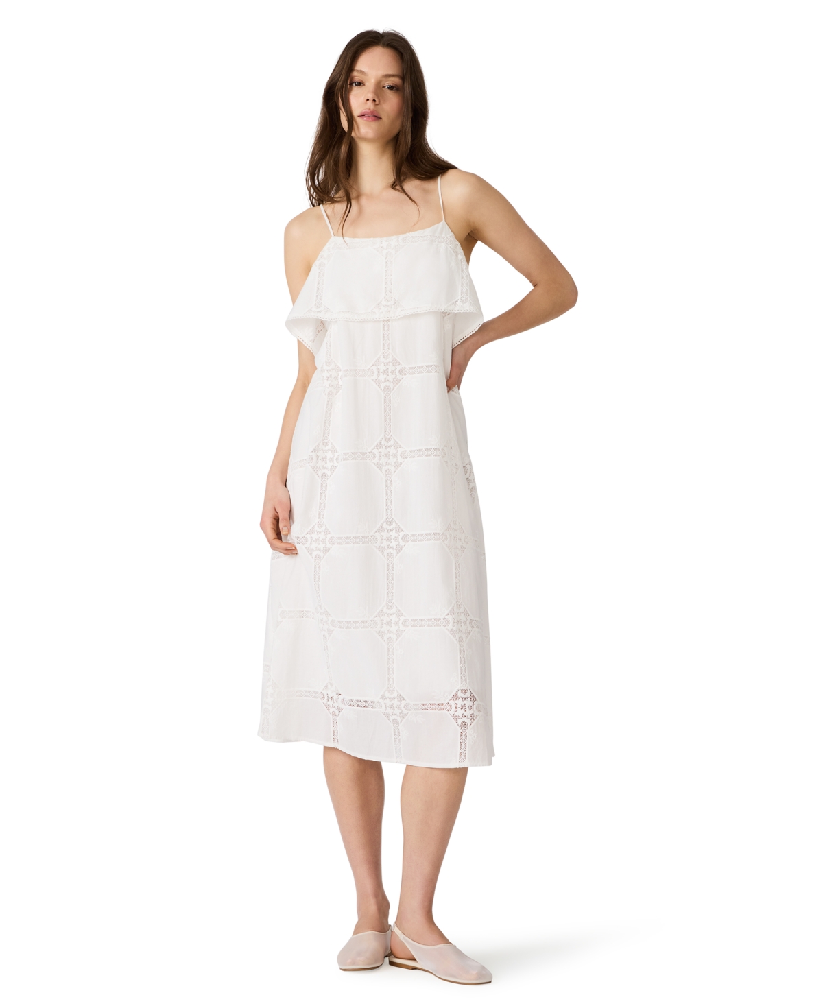 Click here for Steve Madden Womens Flavia Square Neck Midi Dress... prices