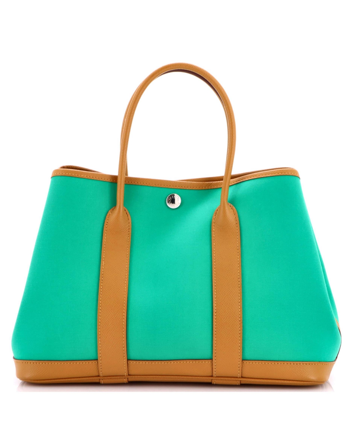 Click here for Pre-Owned HERMES 30 Garden Party Tote Toile and Le... prices