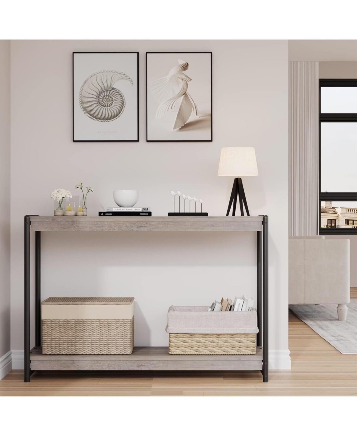 Click here for gaomon 40 Storage Farmhouse Console Table prices