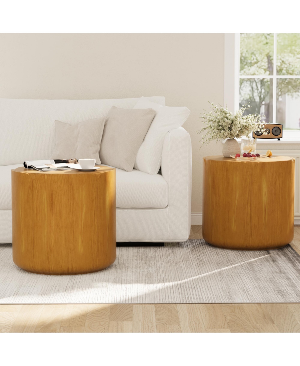 Click here for Clihome Round Outdoor Indoor Side Table Set  Moder... prices