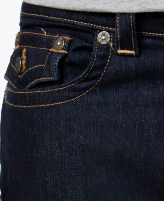 True Religion Men's Ricky Straight-Fit Dark-Rinse Stretch Jeans - Macy's