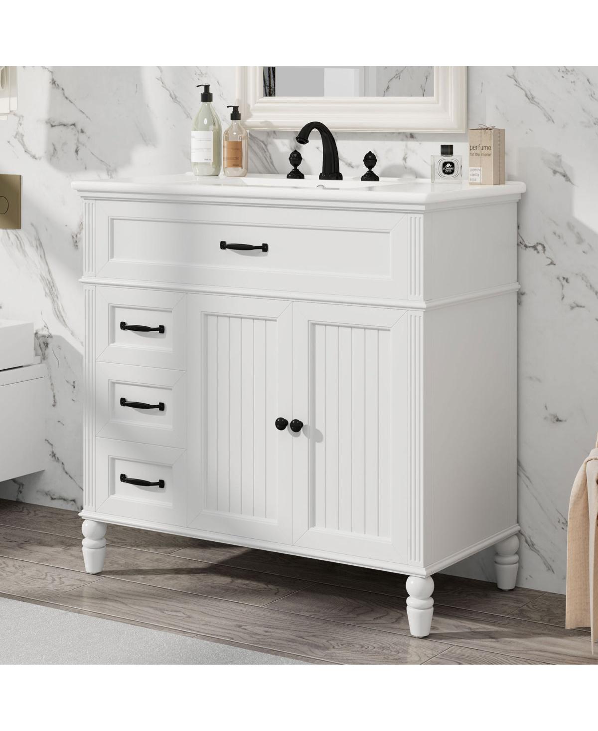 Click here for Sillysis 36 Vintage Bathroom Vanity with Ceramic S... prices