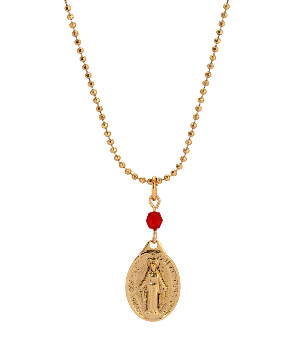 Click here for Symbols of Faith Gold-Tone Oval Miraculous Medal C... prices