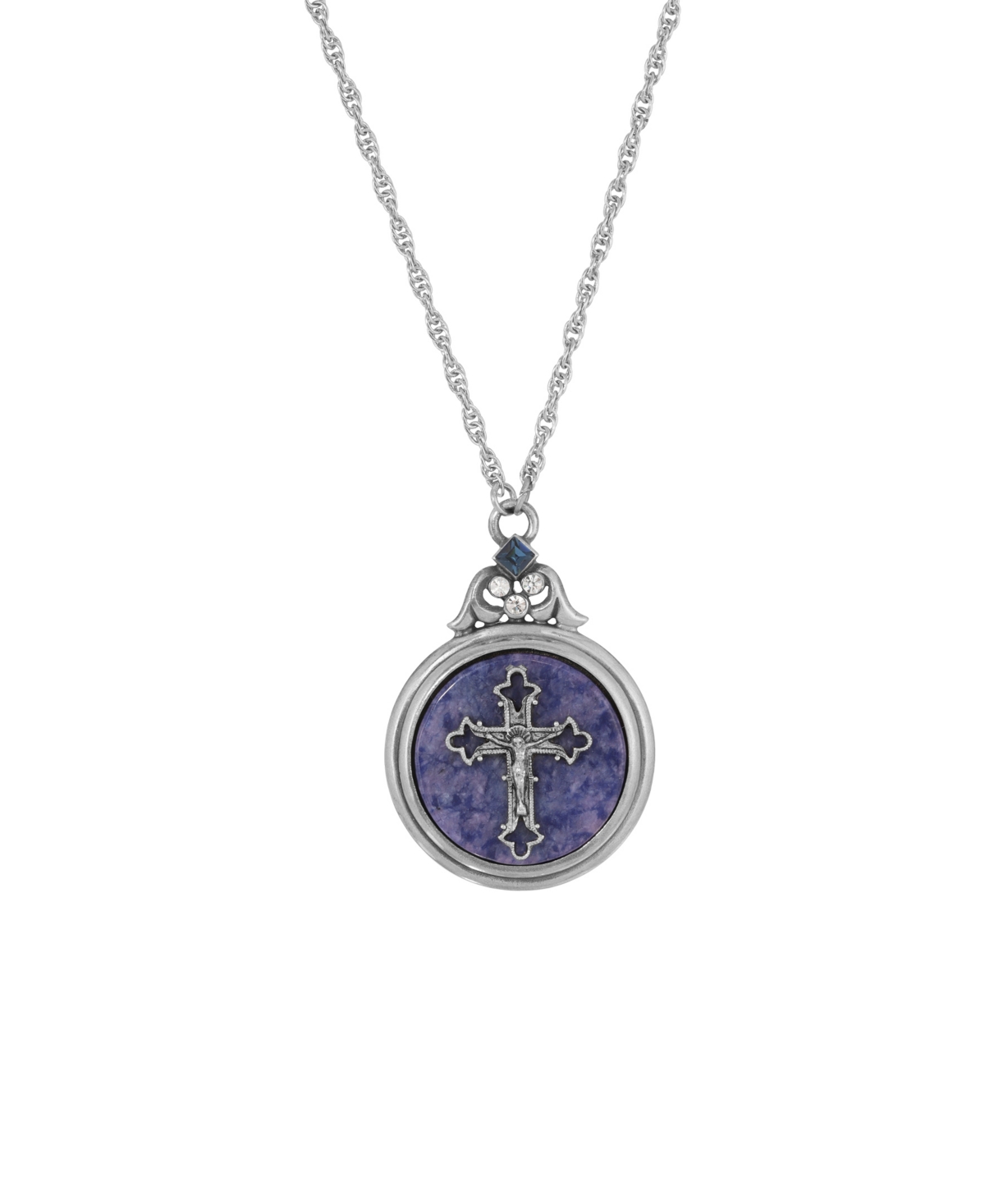 Click here for Symbols of Faith Pewter/Silver-Tone Blue And Sodal... prices