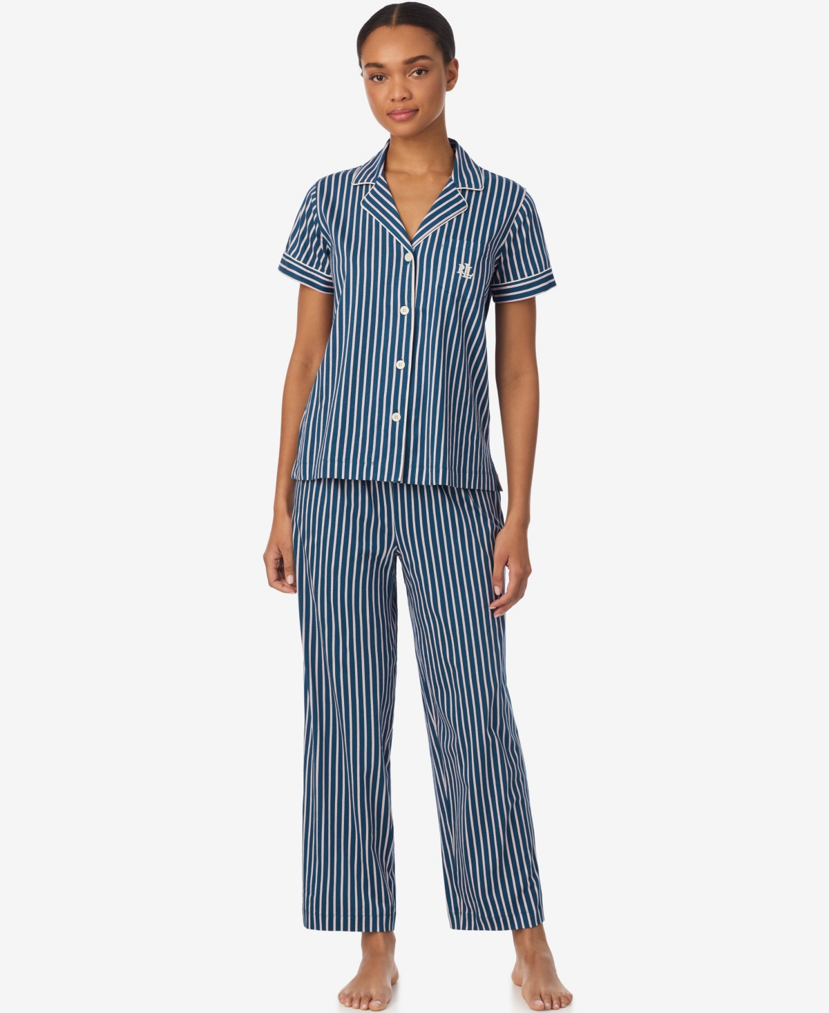Click here for Lauren Ralph Lauren Womens Short-Sleeve Top and An... prices