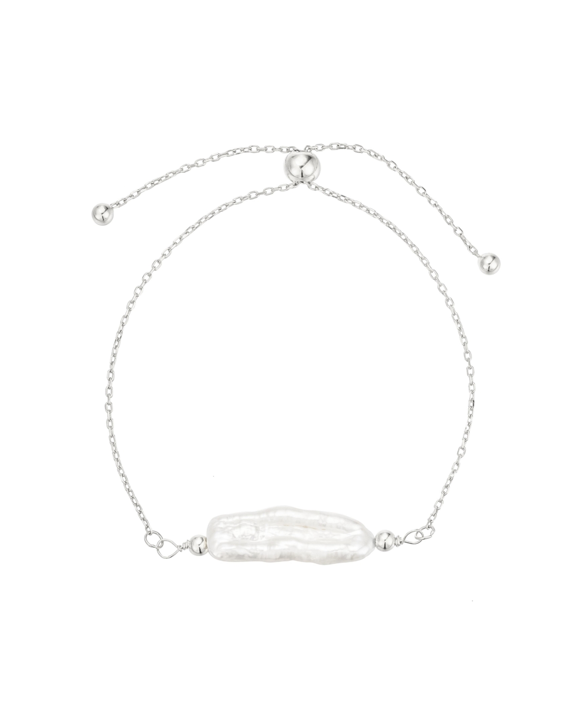 Click here for Untamed Petals Bree Baroque Pearl Bracelet - Silve... prices