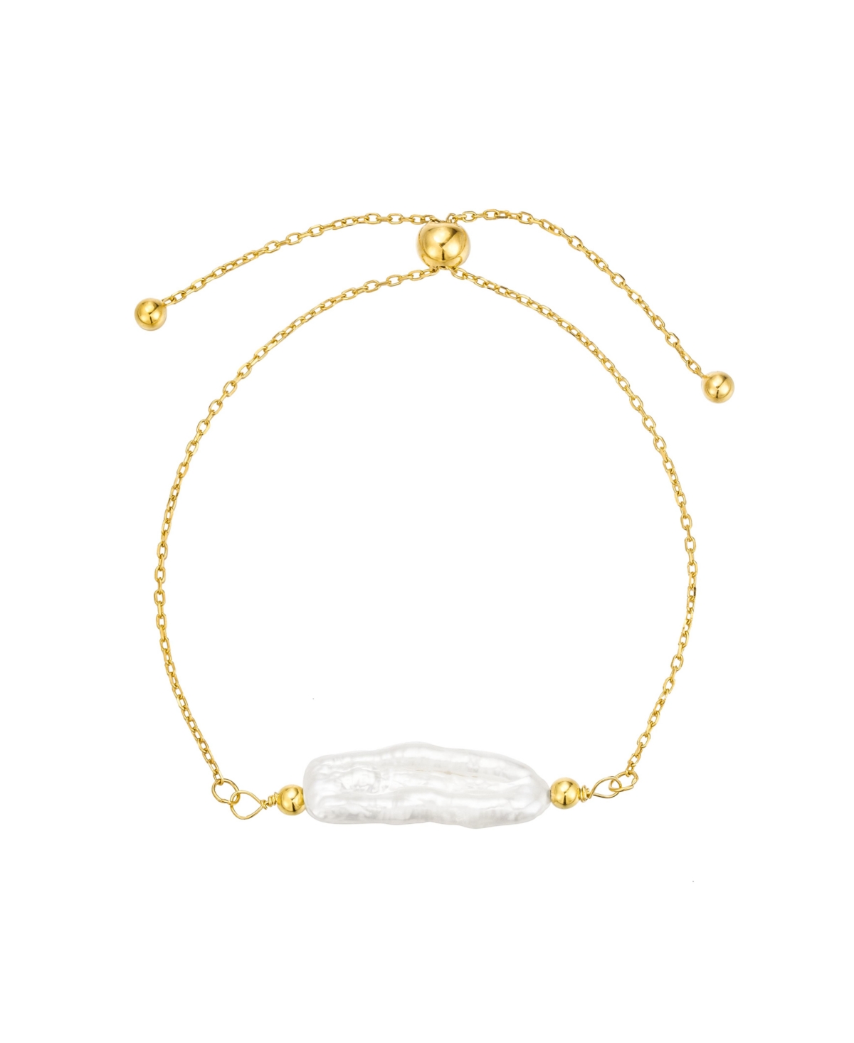 Click here for Untamed Petals Bree Baroque Pearl Bracelet - Gold prices