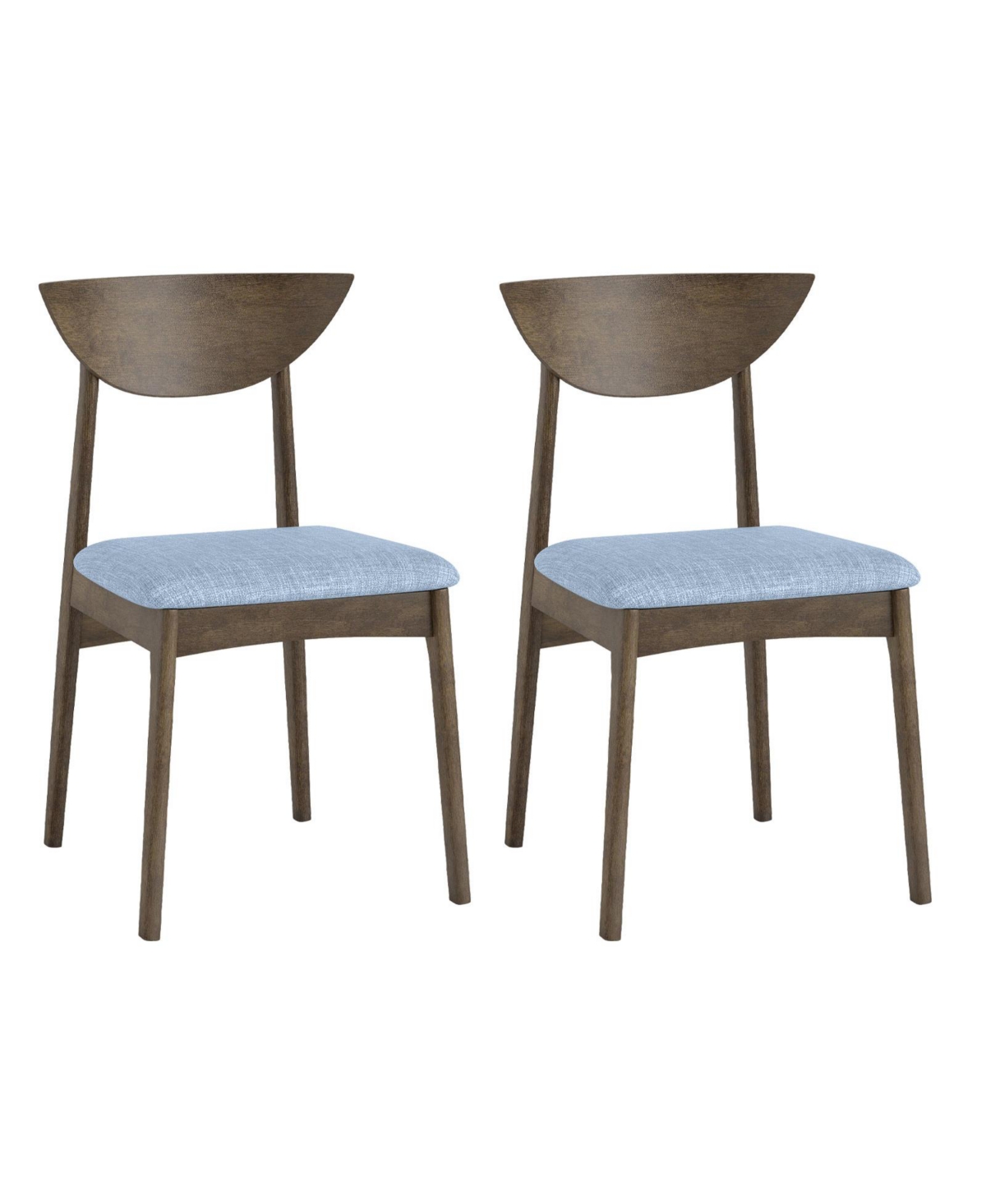 Click here for Gymax 2PCS Wooden Dining Chair Linen Fabric Uphols... prices