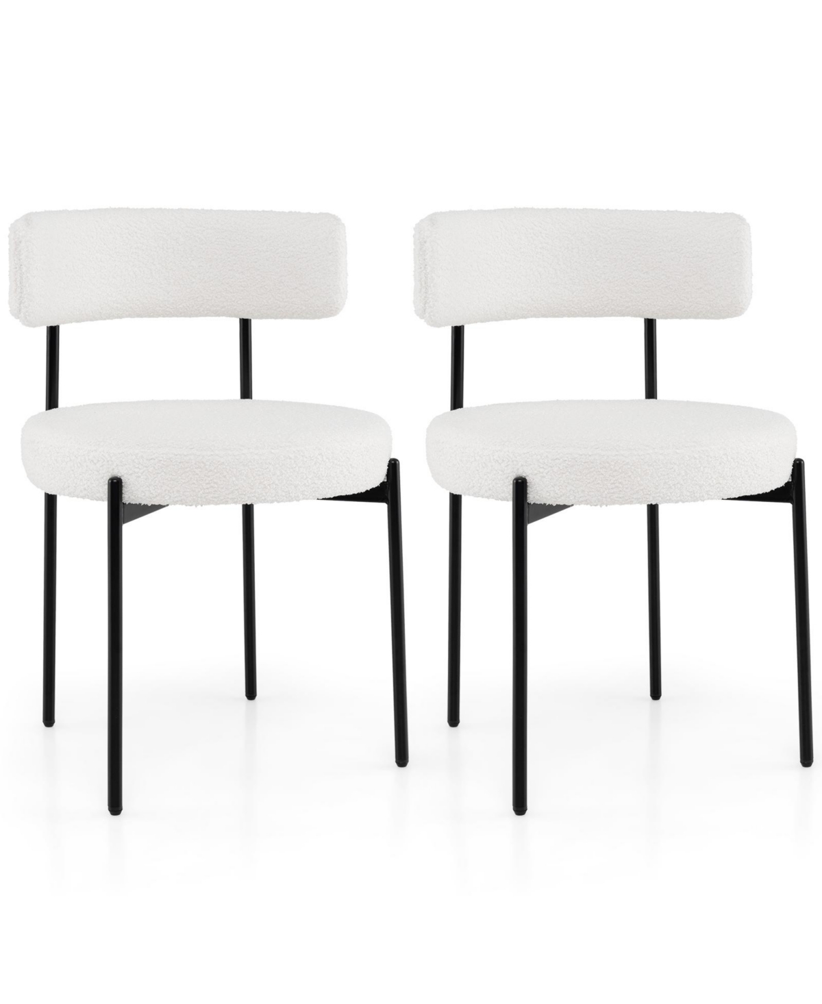 Click here for Gymax Round Dining Chairs Set of 2 with Curved Bac... prices