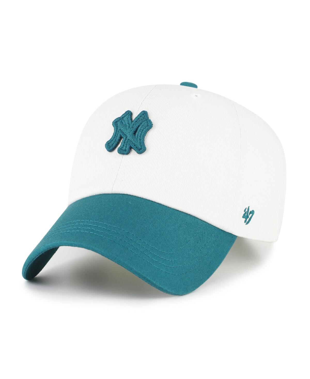 Click here for 47 Brand Mens White/Teal New York Yankees Contempo... prices
