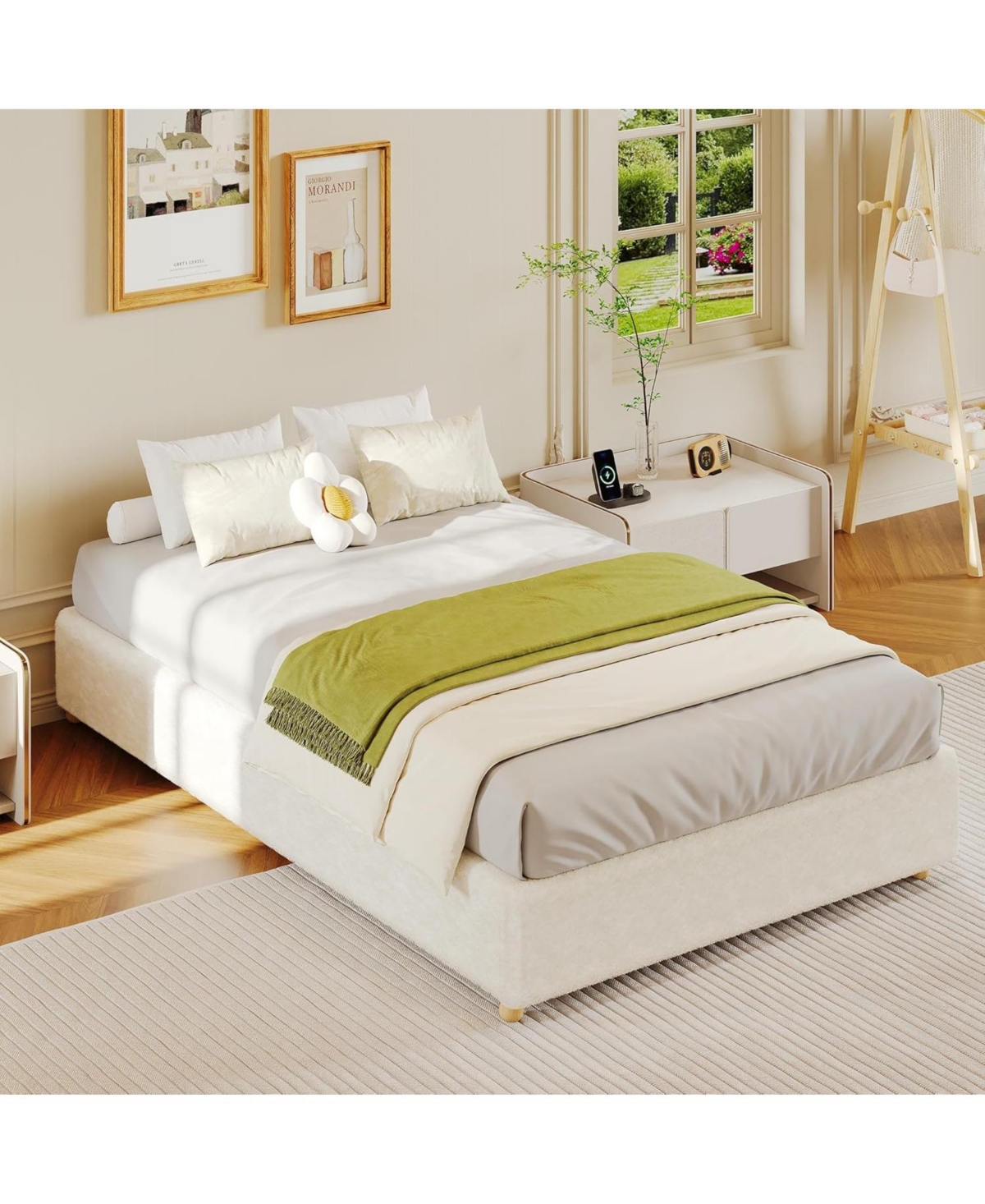Click here for gaomon Twin Cloud Bed Frame  Low Profile Upholster... prices