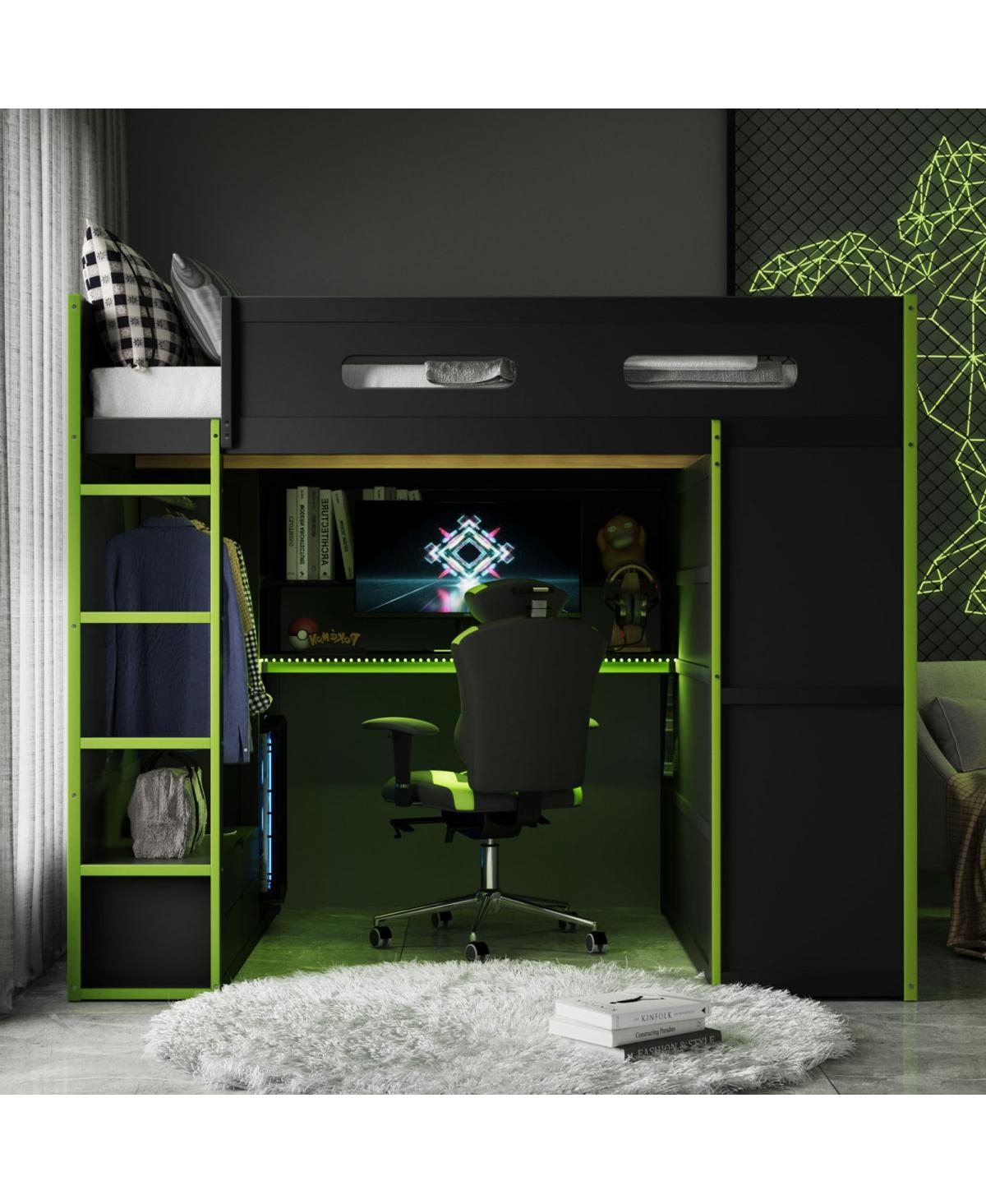 Click here for Streamdale Furniture Wood Loft Bed w/Desk  Wardrob... prices
