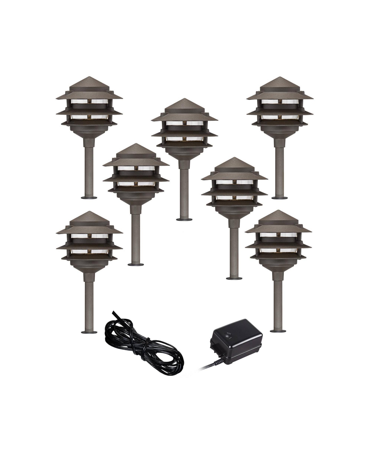 Click here for John Timberland Pagoda 17 High Modern 9-Piece Comp... prices