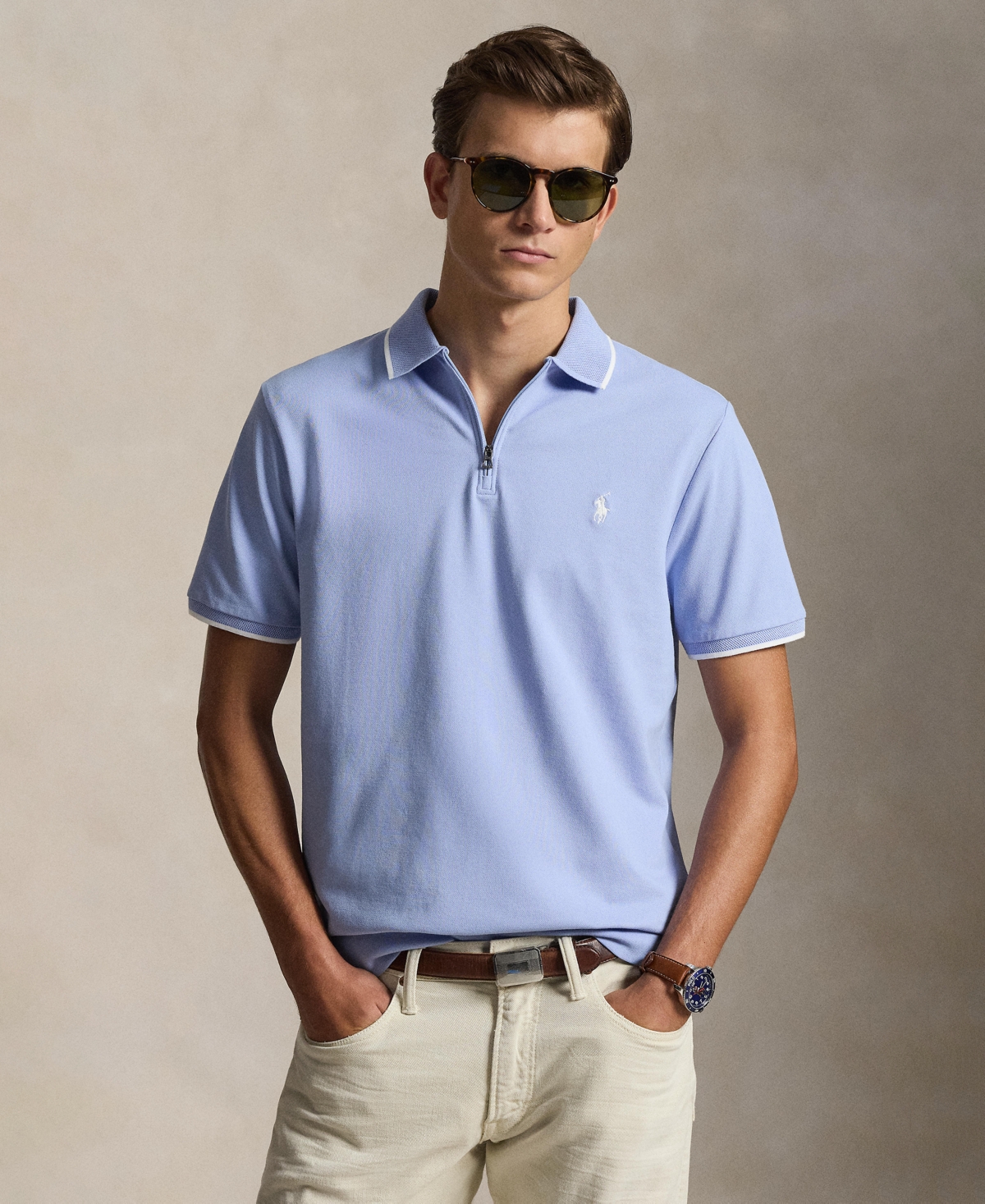 Click here for Polo Ralph Lauren Mens Classic-Fit Stretch Mesh Zi... prices